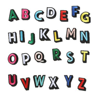 Fdelink Glitters Iron On Letters Sew On Embroidered English Alphabet ...