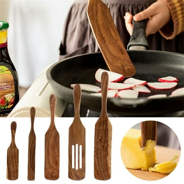 TEAFIRST Wooden Spoons for Cooking Utensils Set, Non Stick for Kitchen ...