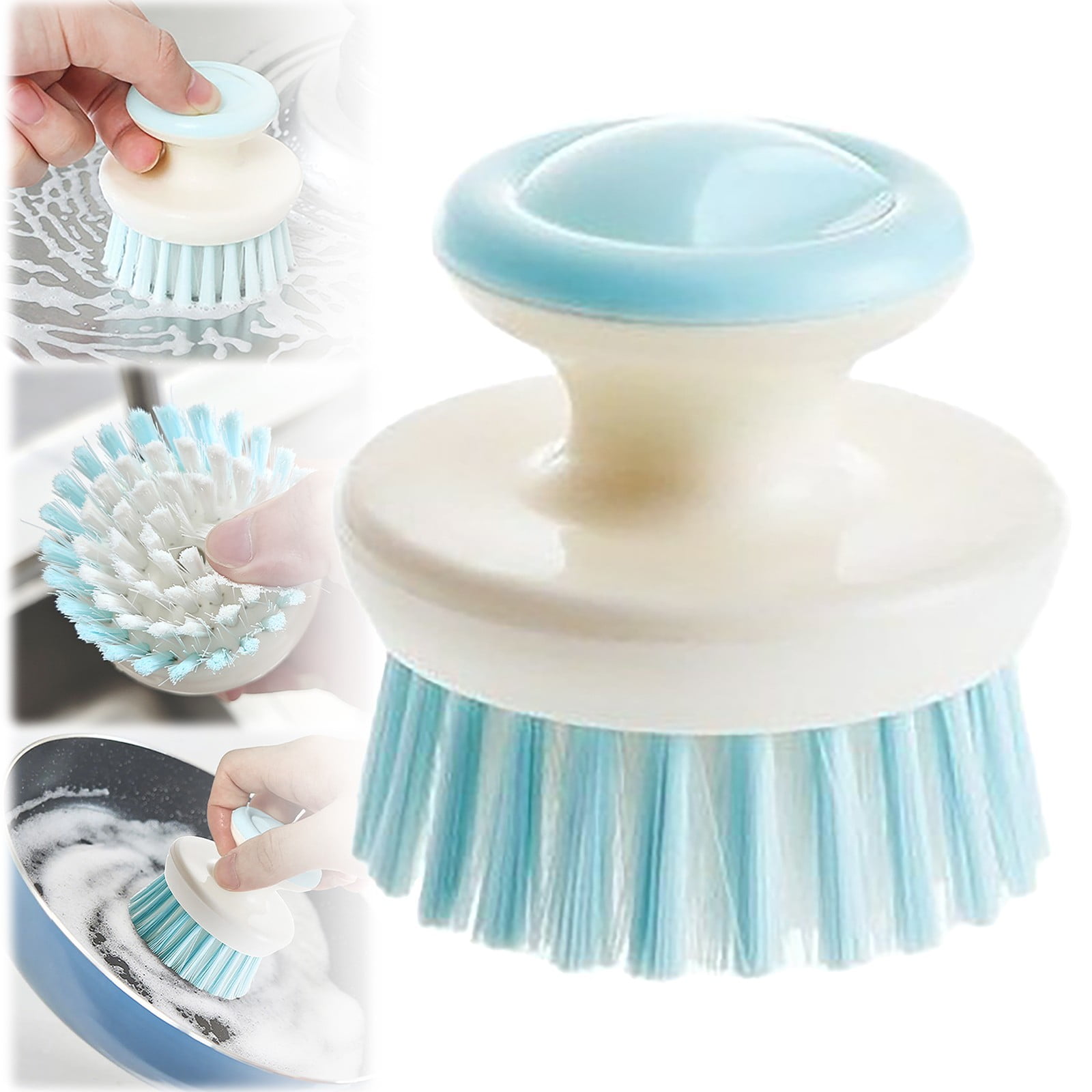 Shiogb Dish Scrub Brush,Dish Scrub Brush Ergonomic Grip Kitchen Scrub ...