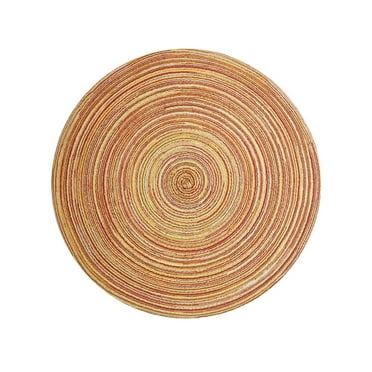 SPRING PARK Round Paper Fiber Woven Place Mats/Dining Mat/Decoration ...