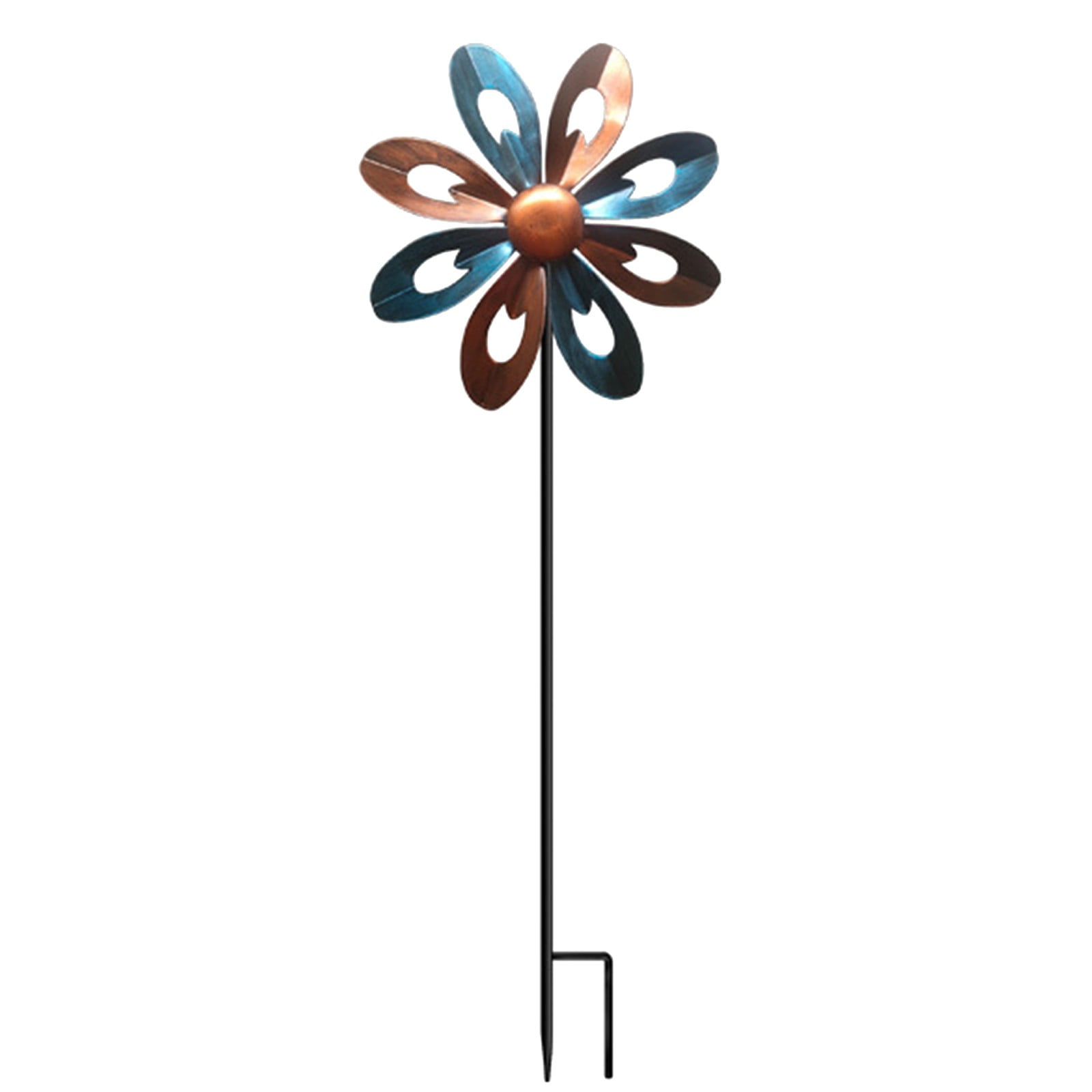 Shiogb Rotating Windmill Red Copper Gold and Blue, 360 Degrees Metal ...