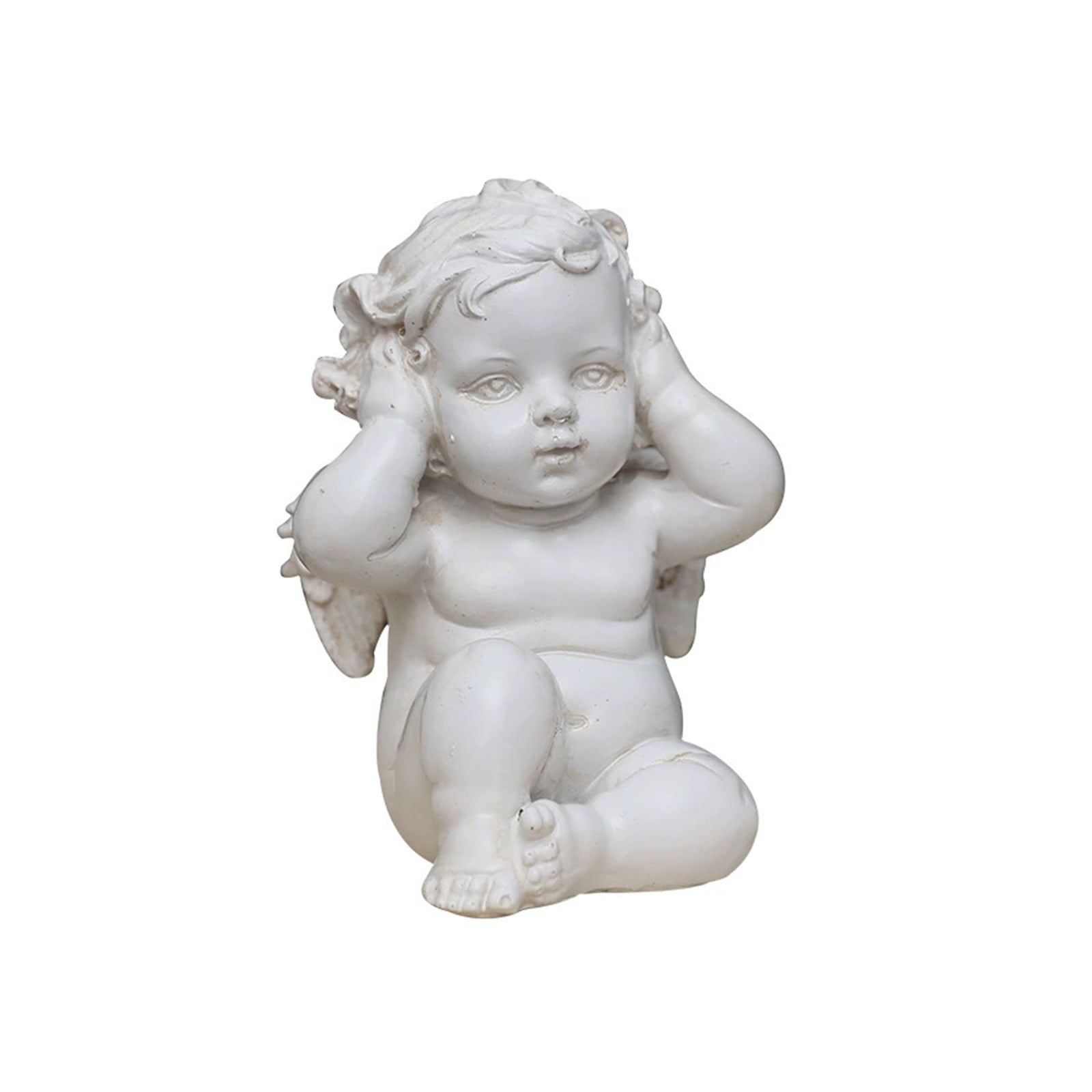 By Shiogb Don'T See, Don'T Hear, Don'T Say Angel Art Living Room Decoration C-Angel Statue ...