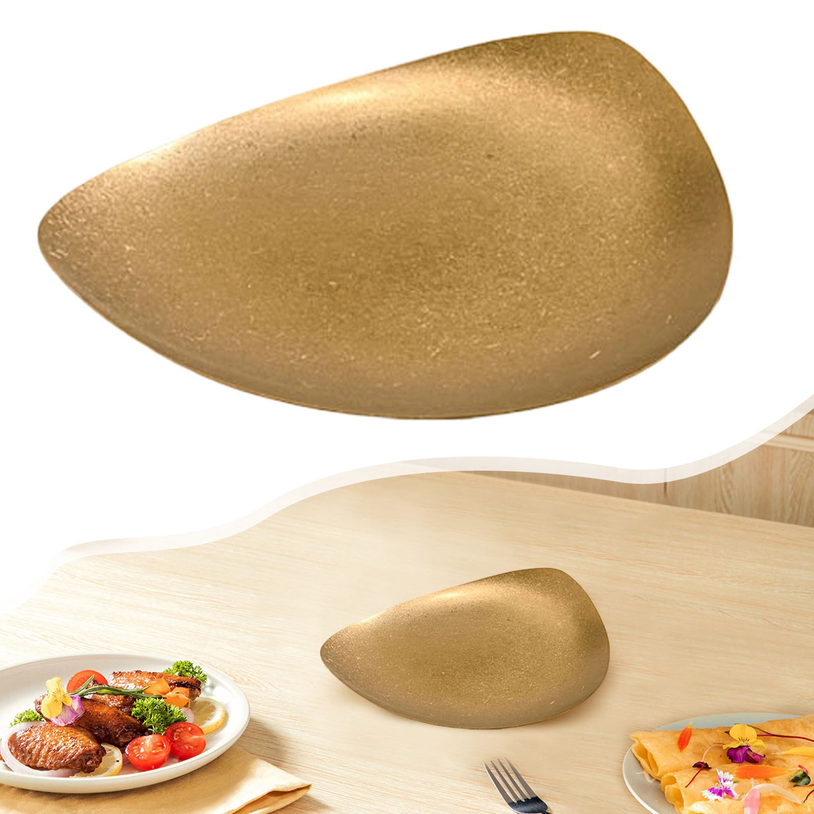 Shiogb Stylish Irregular Shape Plates Made from 304 Stainless, Suitable ...
