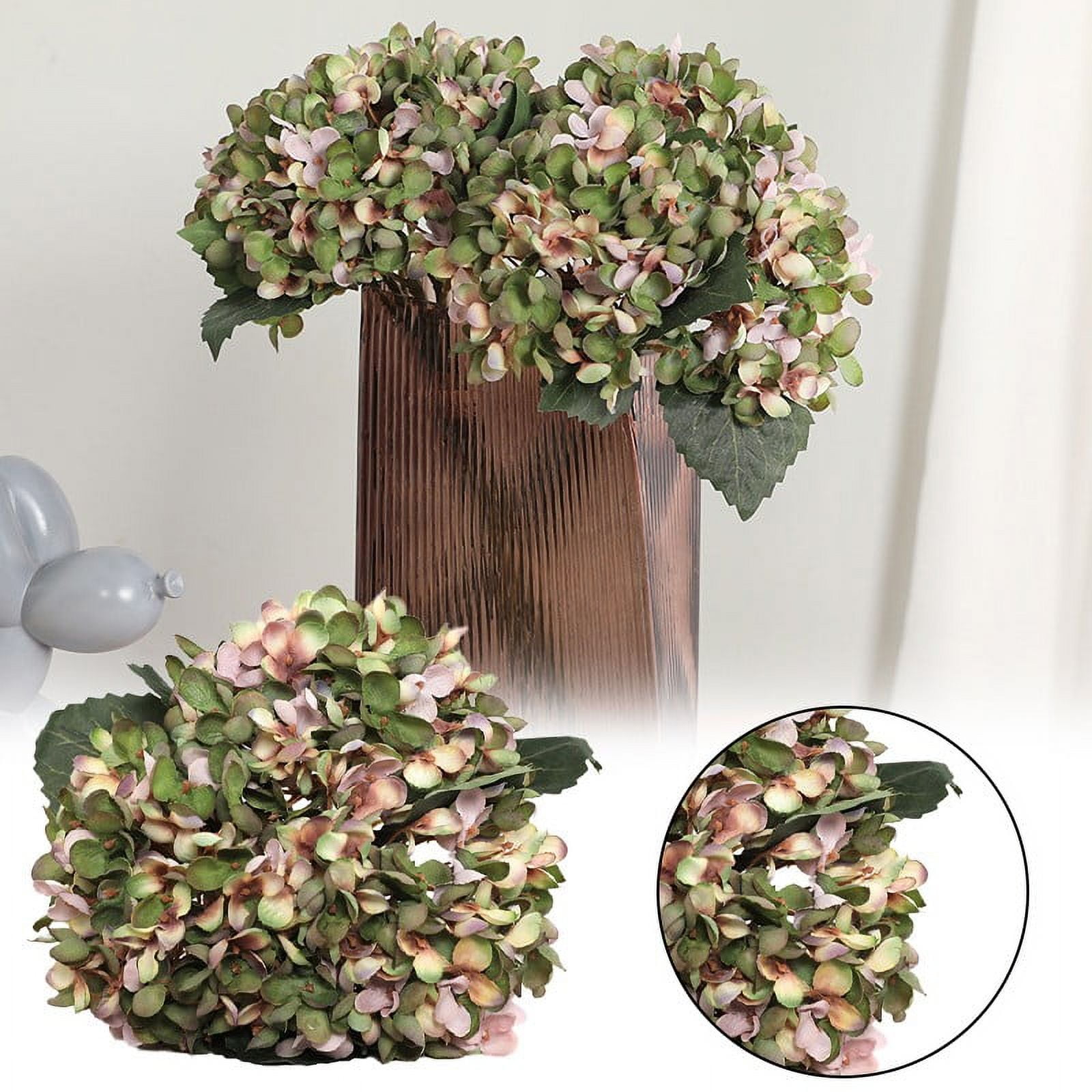 By Shiogb Vintage Hydrangea Green-Artificial Flowers Artificial Flowers ...