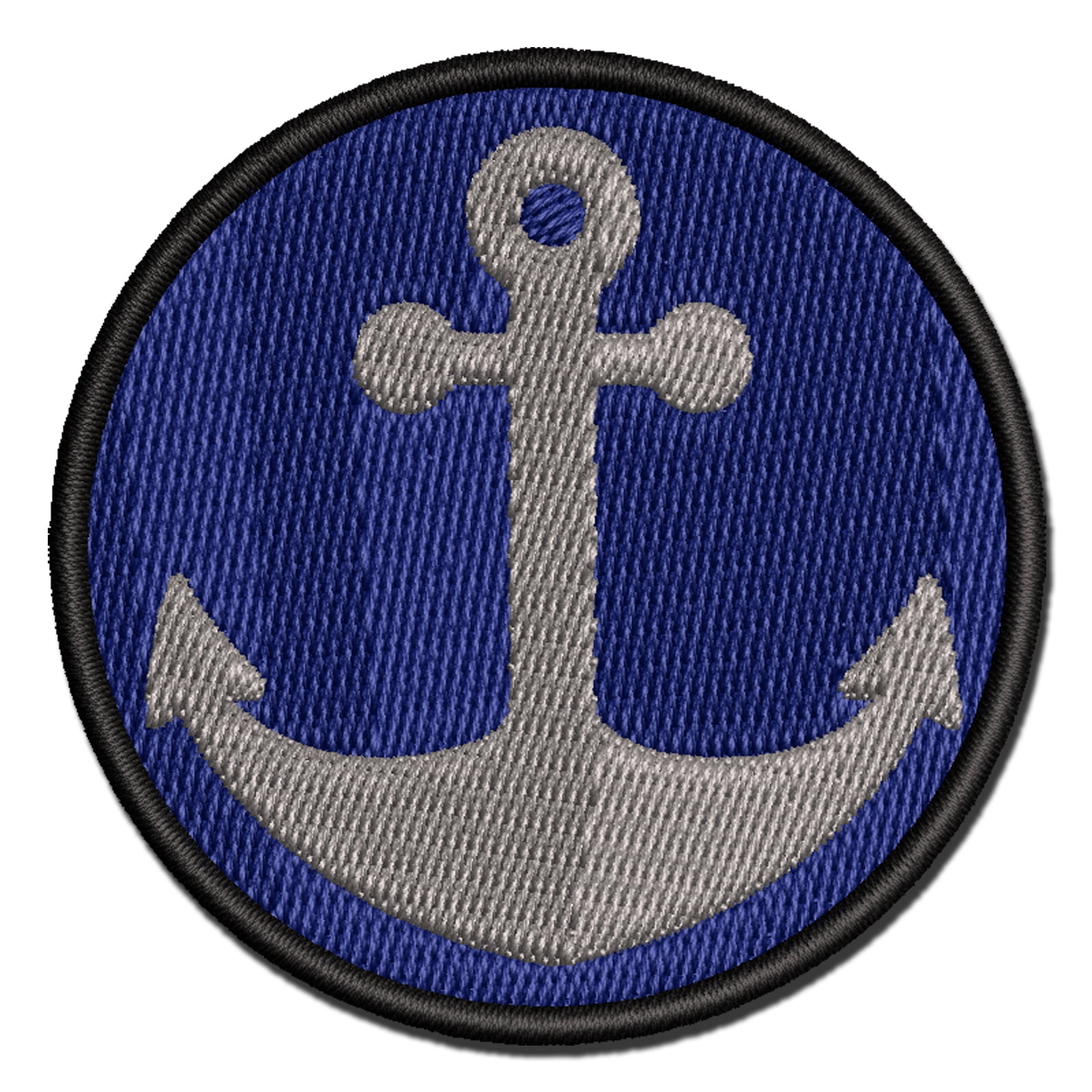 Ship Anchor Nautical Applique Multi-Color Embroidered Iron-On Patch - 3 ...
