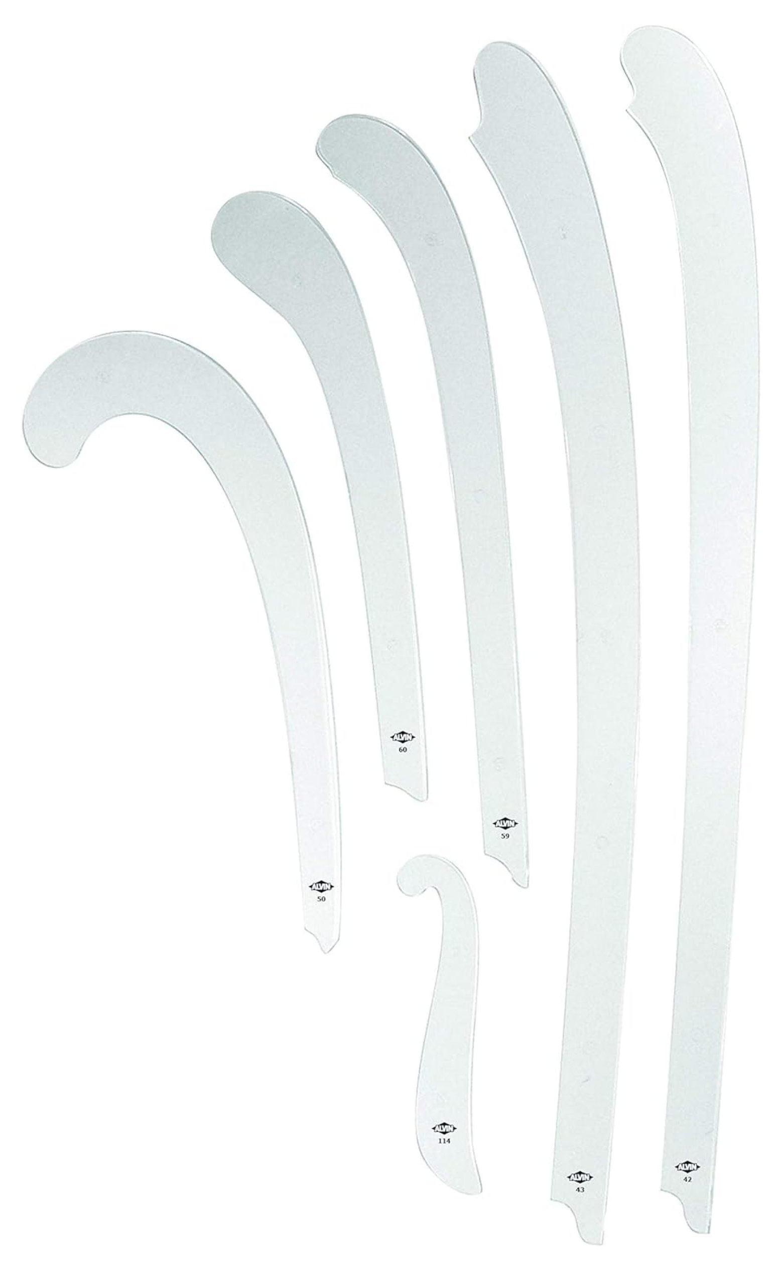 Ship Curve Set - ALVIN SC66A, 6-Piece Drafting Tools for Ship Modeling ...