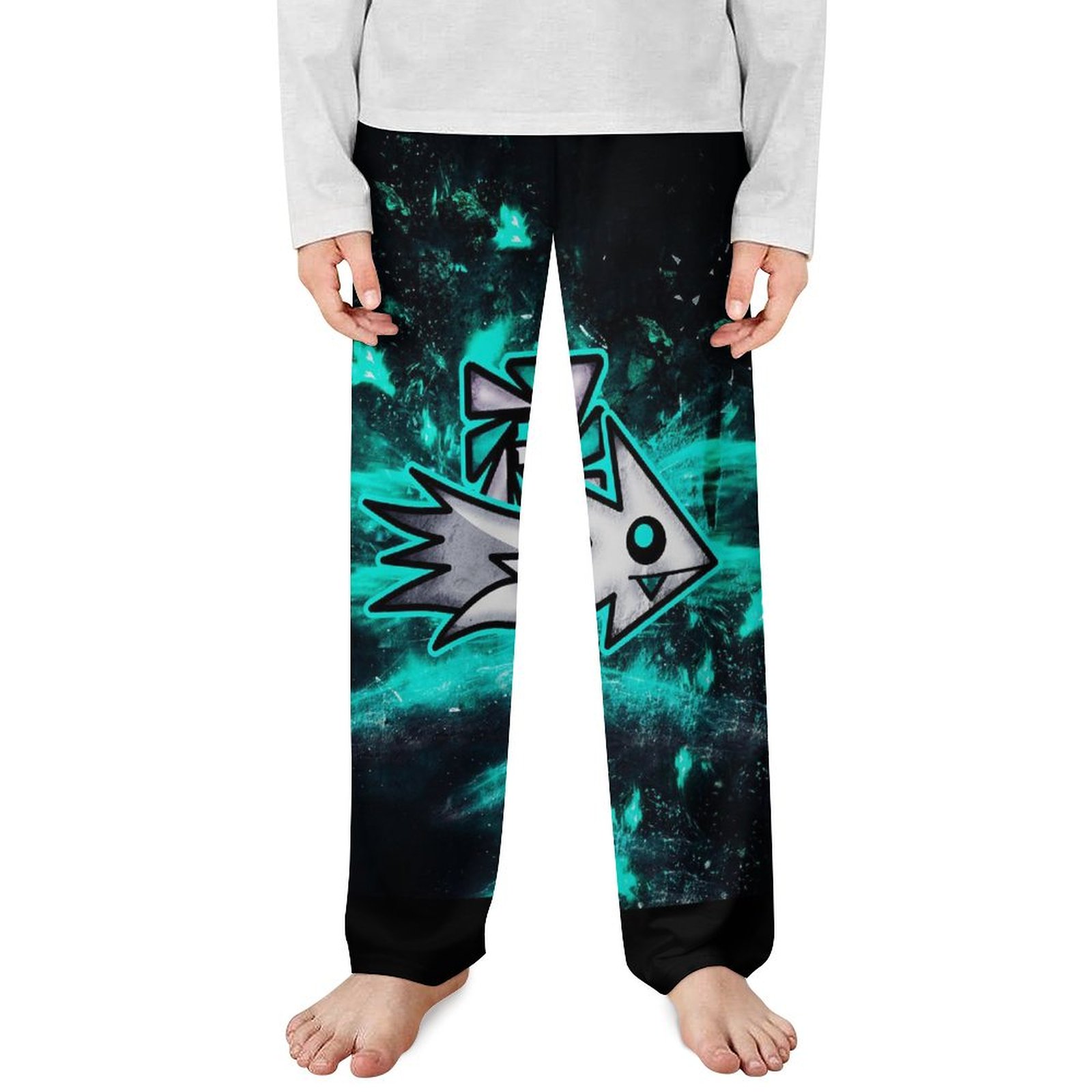 Ship Geometry Dash Game Children's Pajamas Cozy Lounge Straight Leg ...