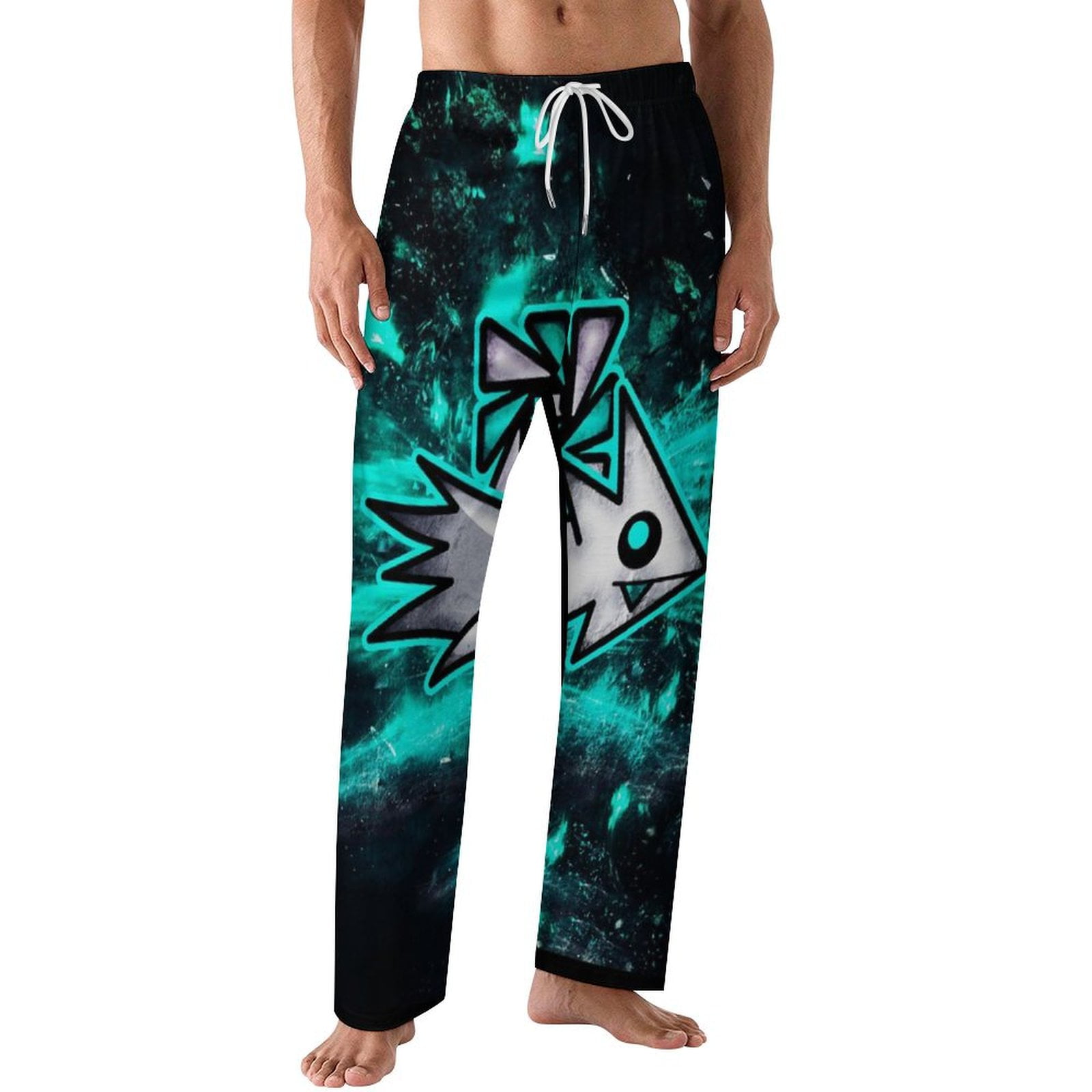 Ship Geometry Dash Game Mens Pajama Pants Cozy Soft Lounge Sleep ...