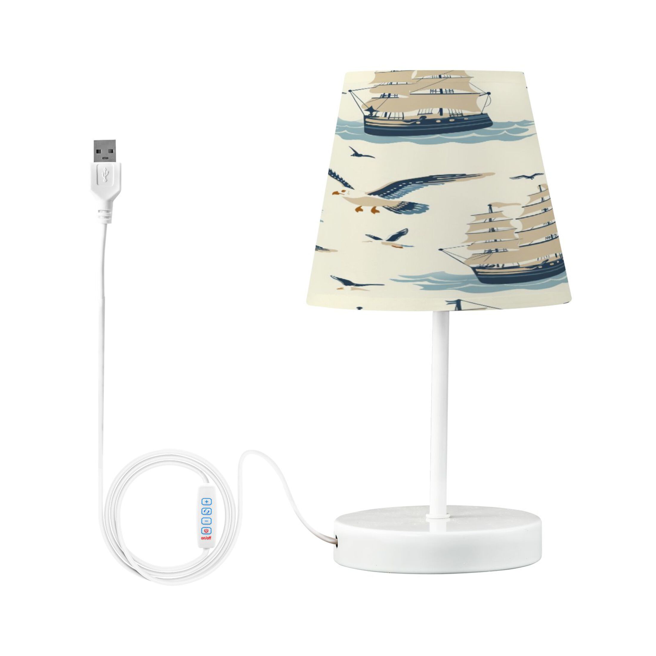 Ship Seagull Turtle Desk Lamp LED Table Nightstand Lamps with 3 Color ...
