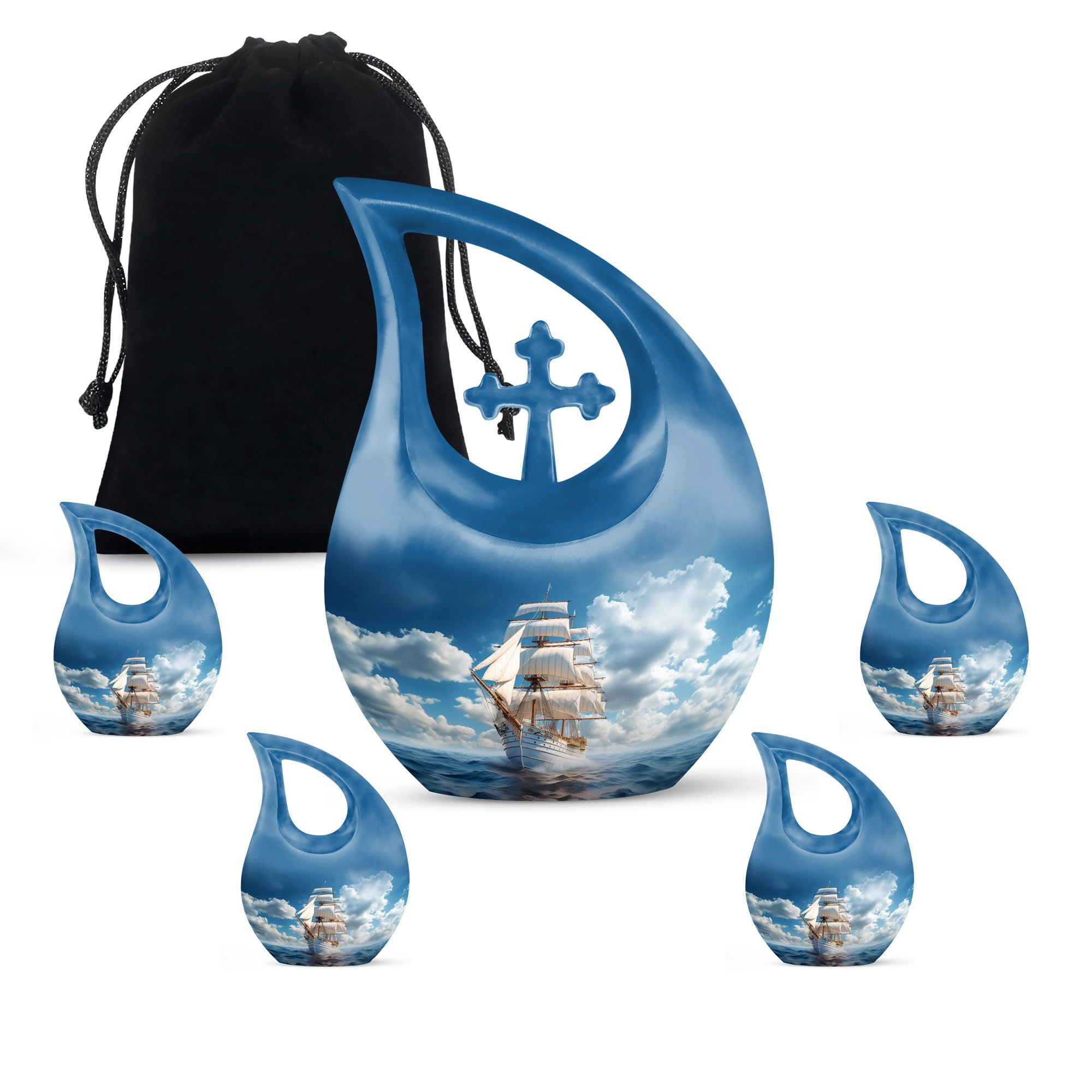 Ship Urn - Keepsake For Human Ashes - Cremation Urns For Ashes For Men ...