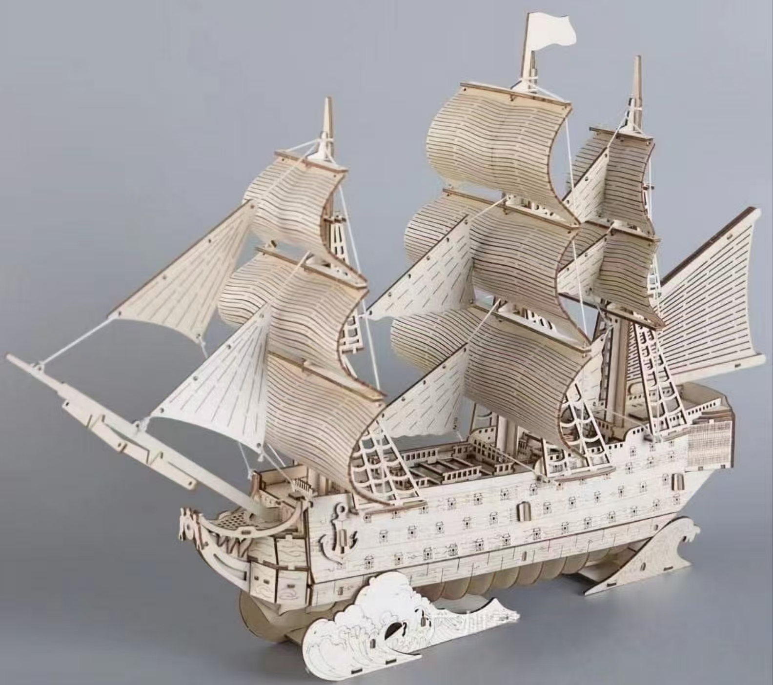 Ship Wood Model 3D Wooden Puzzle Model Kit to Build for Adults & Teens ...