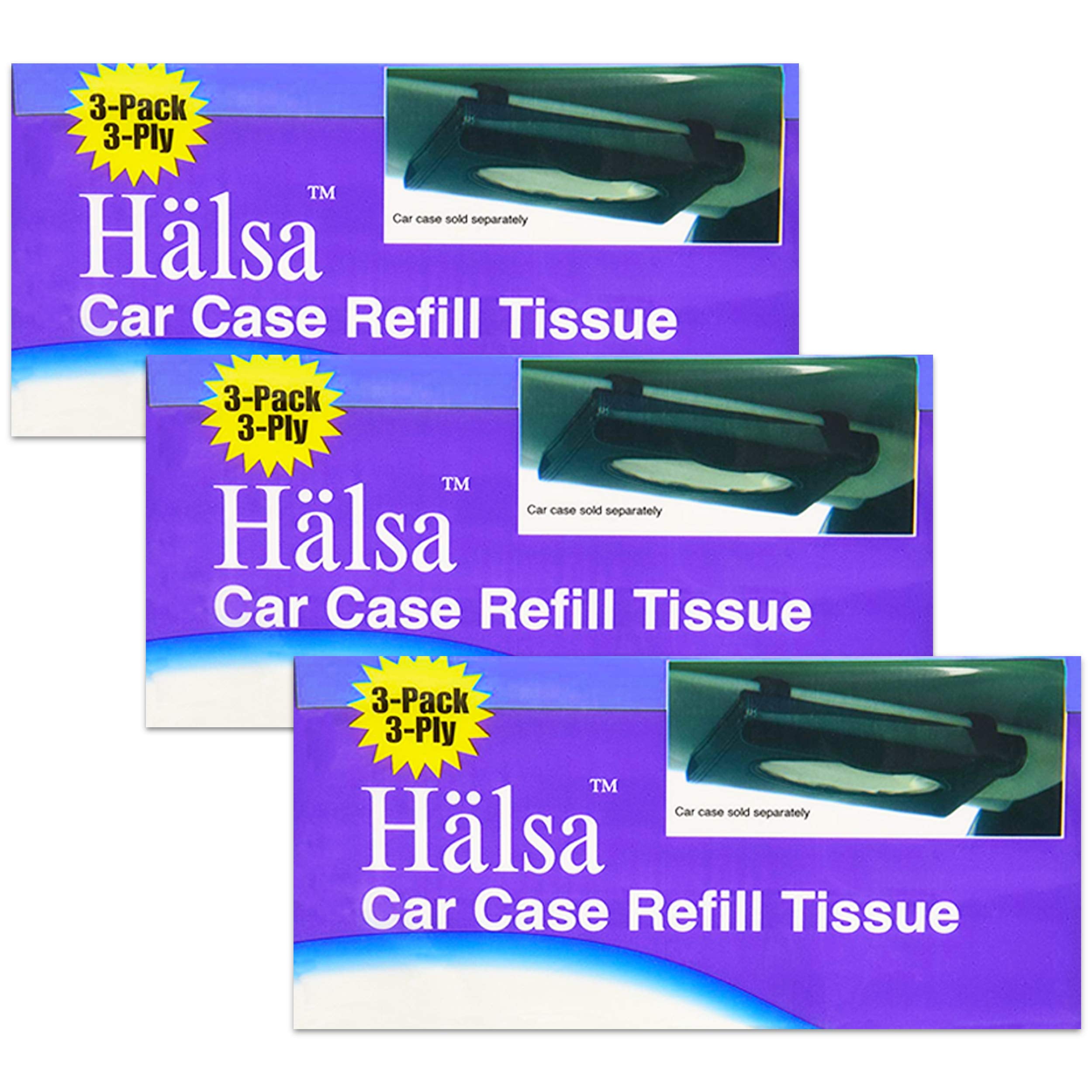 (Ship from USA) 3 Packs Halsa BSL1 Car Refill Tissue For Tempo Visor ...