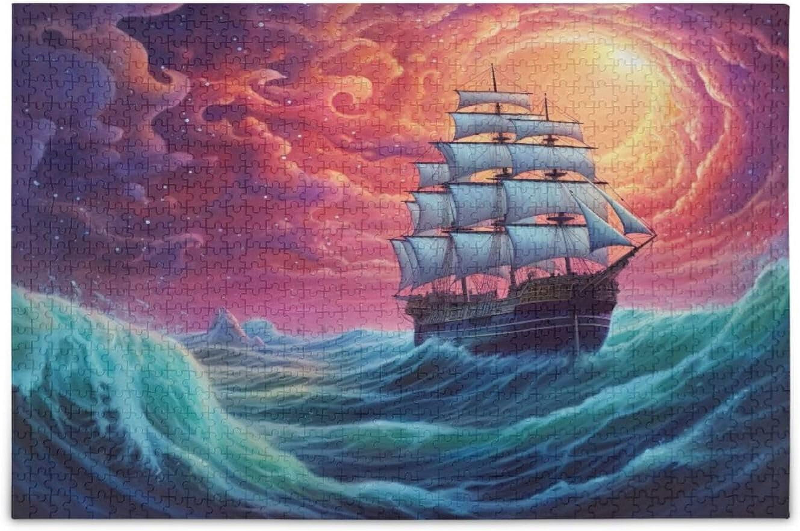 Ship in Ocean Jigsaw Puzzles 1000 PiecesPuzzles for Adults Family Game ...