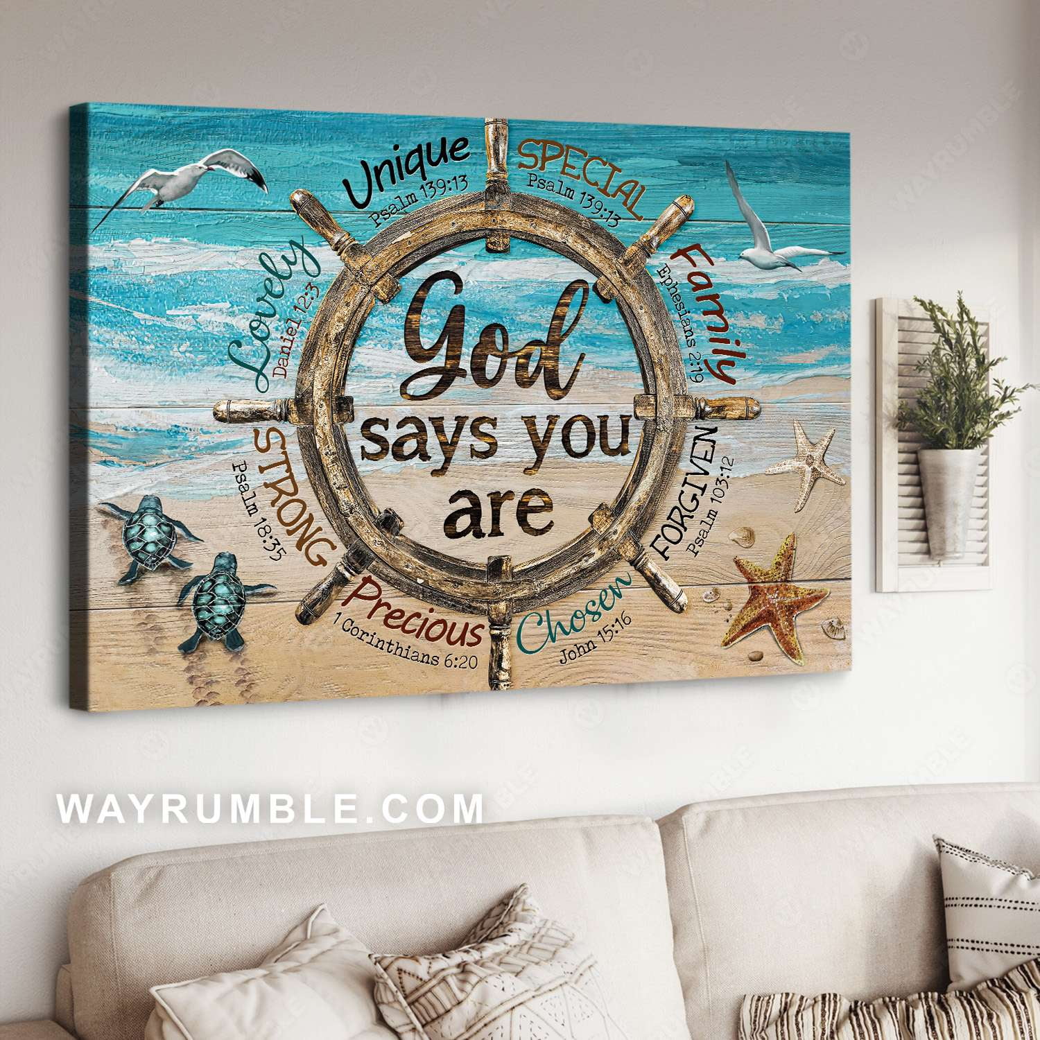 Ship wheel, Sea turtle, Starfish drawing, Flying seagull, Gods says you ...