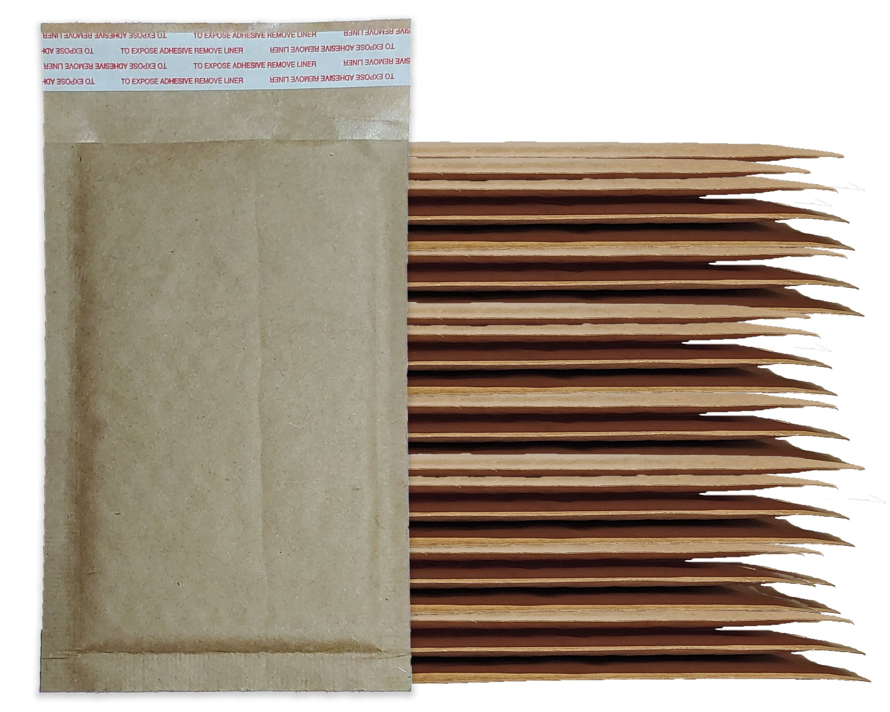 ShipNFun Lightweigt Kraft Paper Bubble Mailers, 4" x 8", Brown, 10 ...