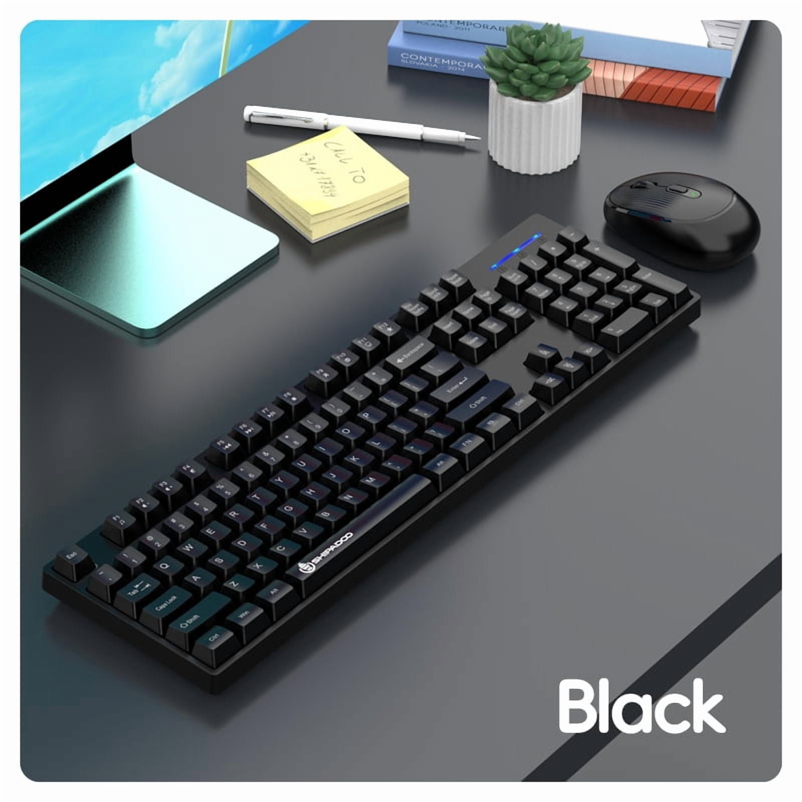 Shipadoo Wireless Keyboard and Mouse Combo Set Gaming Wireless Laptop ...