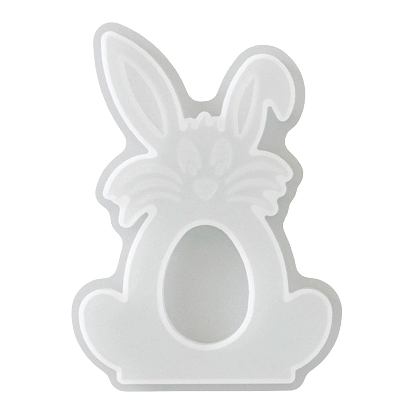 Shipiny Easter Hollow Folded Ear Bunny Easter Egg Bunny Silicone Mould ...