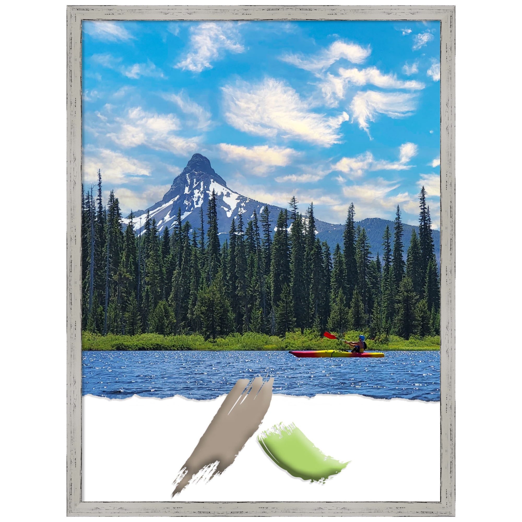 Shiplap White Narrow Wood Picture Frame, Photo Frame, Art Frame ...