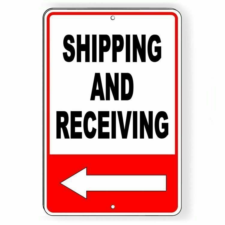 Shipping And Receiving Arrow Left Metal Aluminum Sign warehouse dock ...
