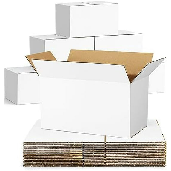 Shipping-Boxes-11x6x6 Inches: 40 Pack Shipping-Boxes-Mailers, White ...