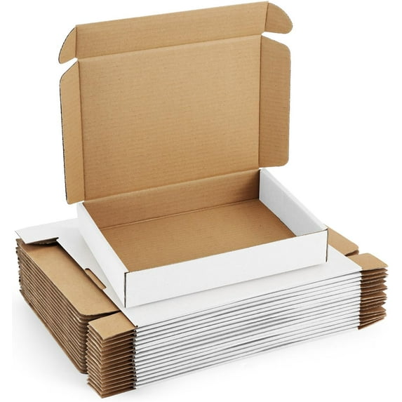 Shipping-Boxes-11x8x2 Inches: 25 Pack-Cardboard-Boxes-for-Packaging, White-Shipping-Boxes-for ...