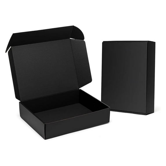 Shipping Boxes 13x10x3 Inches 20 Pack Black Corrugated Cardboard ...