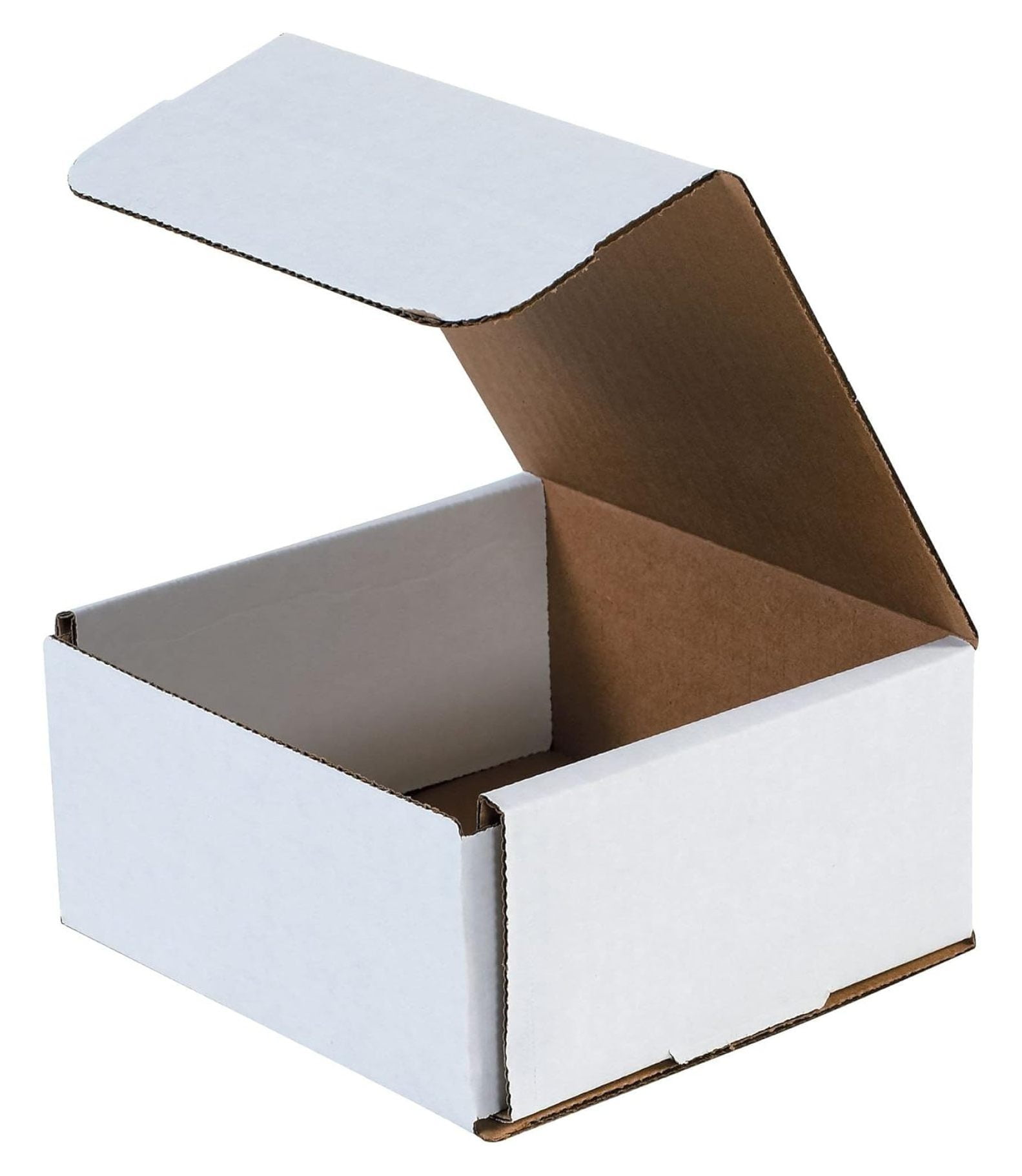 Shipping Boxes - 5x5x3" Mailers - White Foldable Corrugated Cardboard ...