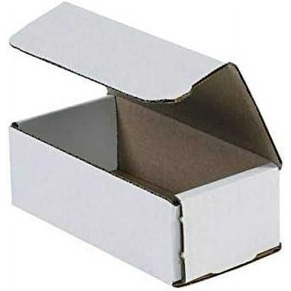Shipping Boxes - 6x3x2" Mailers - White Foldable Corrugated Cardboard ...