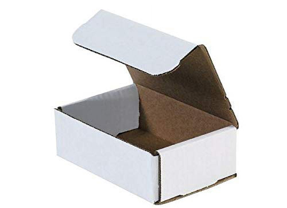 Shipping Boxes - 6x4x2" Mailers - White Foldable Corrugated Cardboard ...
