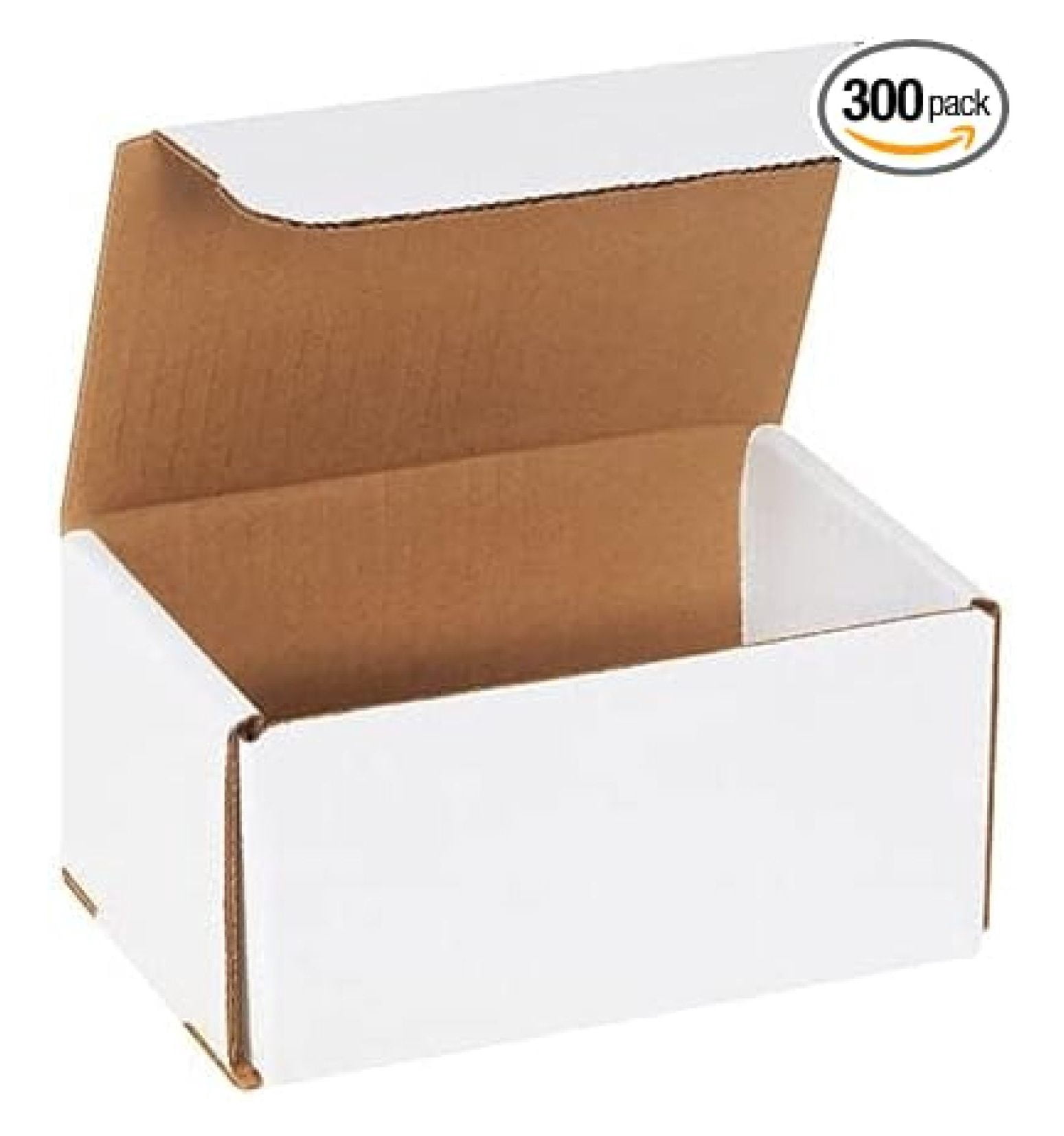 Shipping Boxes - 6x4x3" Mailers - White Foldable Corrugated Cardboard ...
