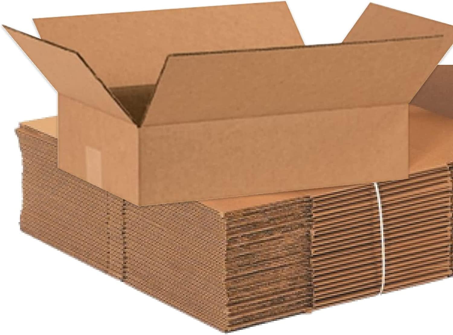 Shipping Boxes Flat 15"L x 10"W x 4"H, 25-Pack | Corrugated Cardboard ...