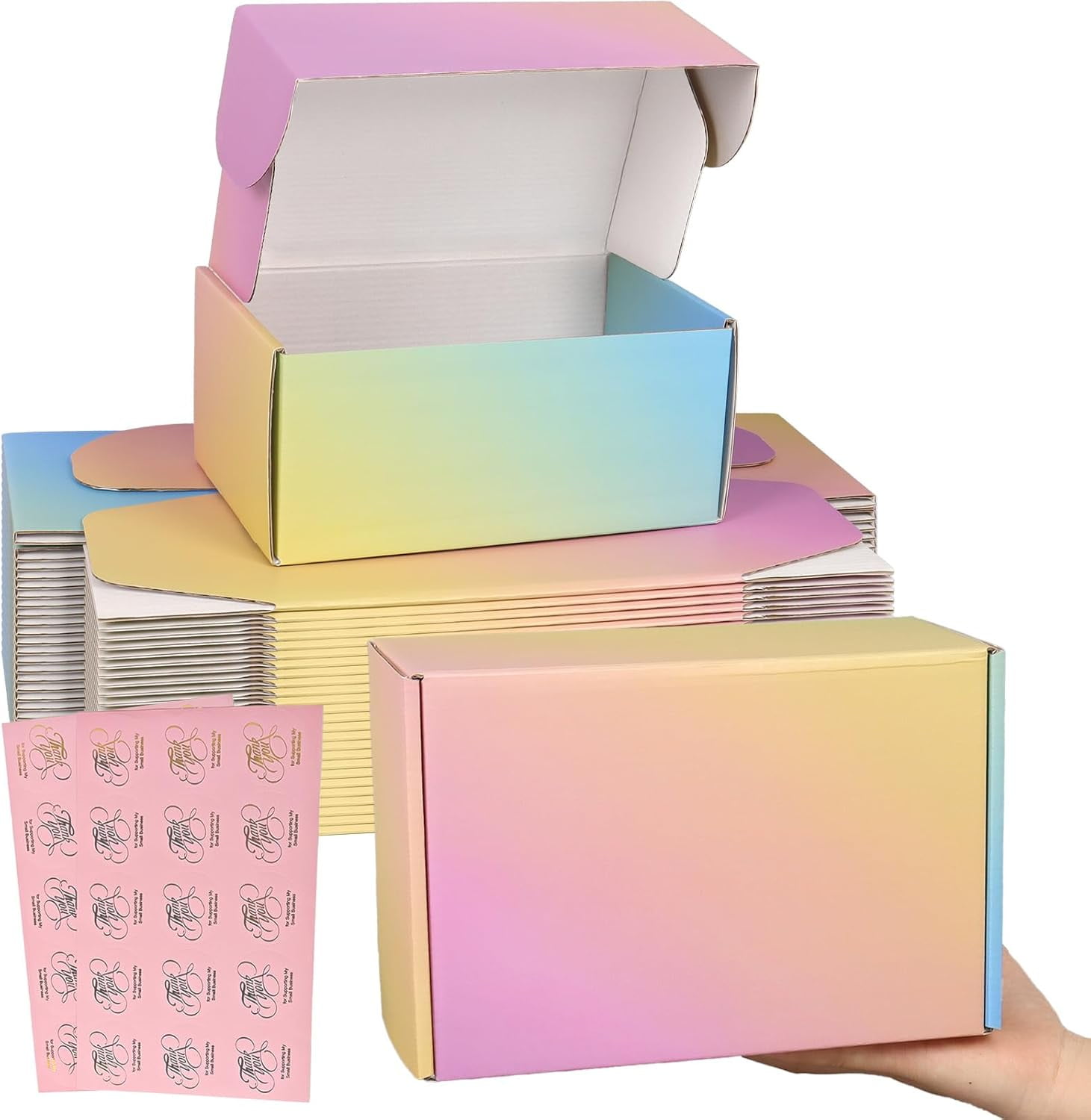 Shipping Boxes for Packaging 9x6x4", 30 Pack Colorful Corrugated ...