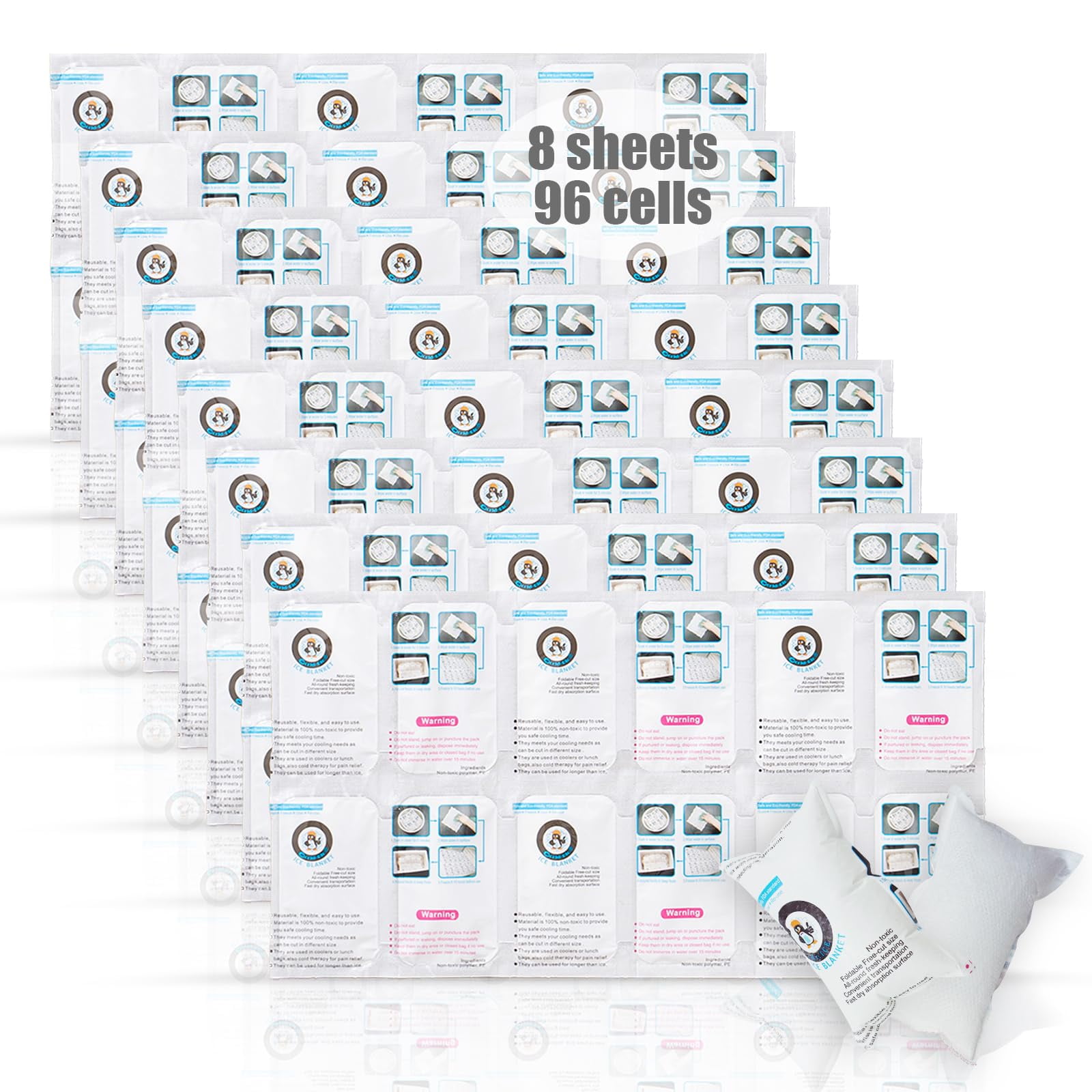 WORLD-BIO Shipping Ice Packs Small Cold Packs for Food Shipping, Long ...