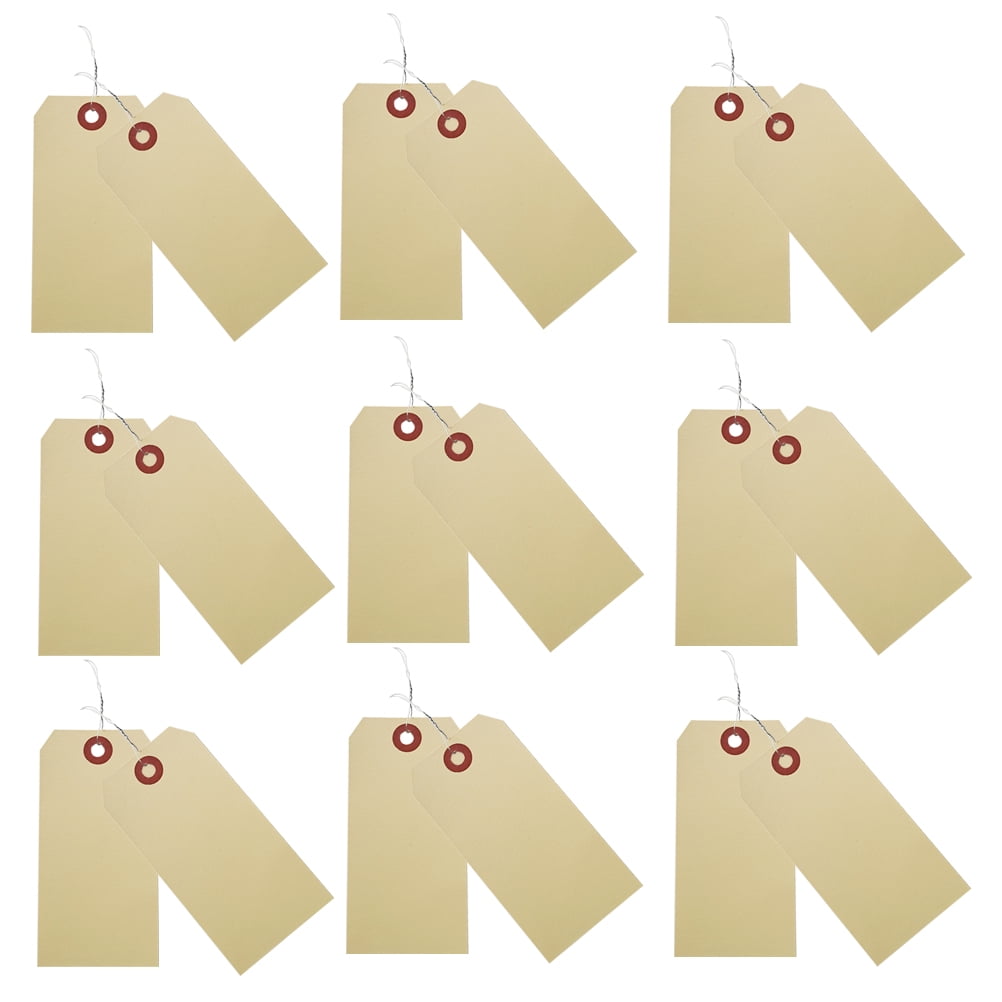 Shipping Label 100 Pcs Blank Tags for Packaging Manila with Eyelets ...
