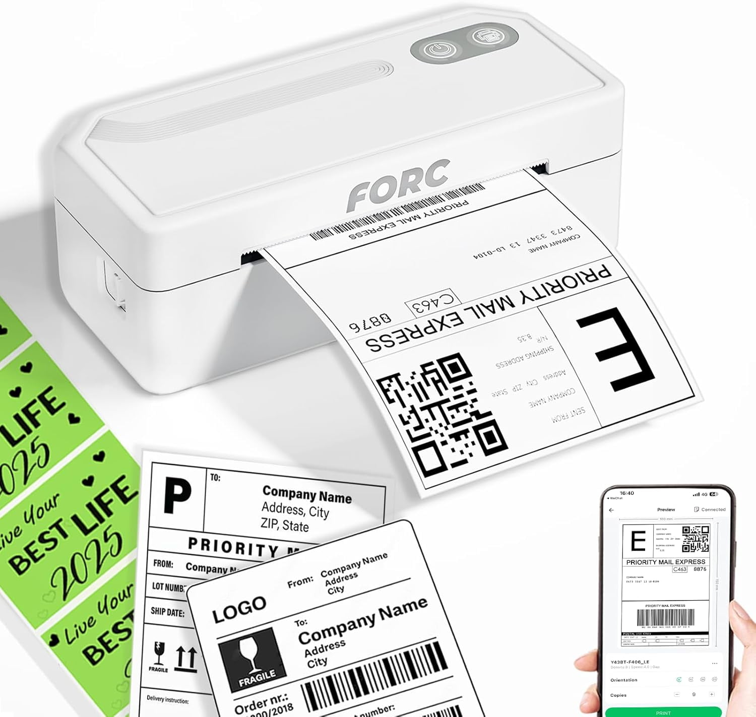 Shipping Label Printer,4X6 Thermal Label Printer for Small Business ...