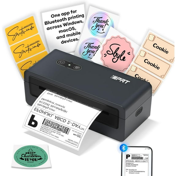 Shipping Label Printer 4x6 Bluetooth Thermal Label Printer for Small ...