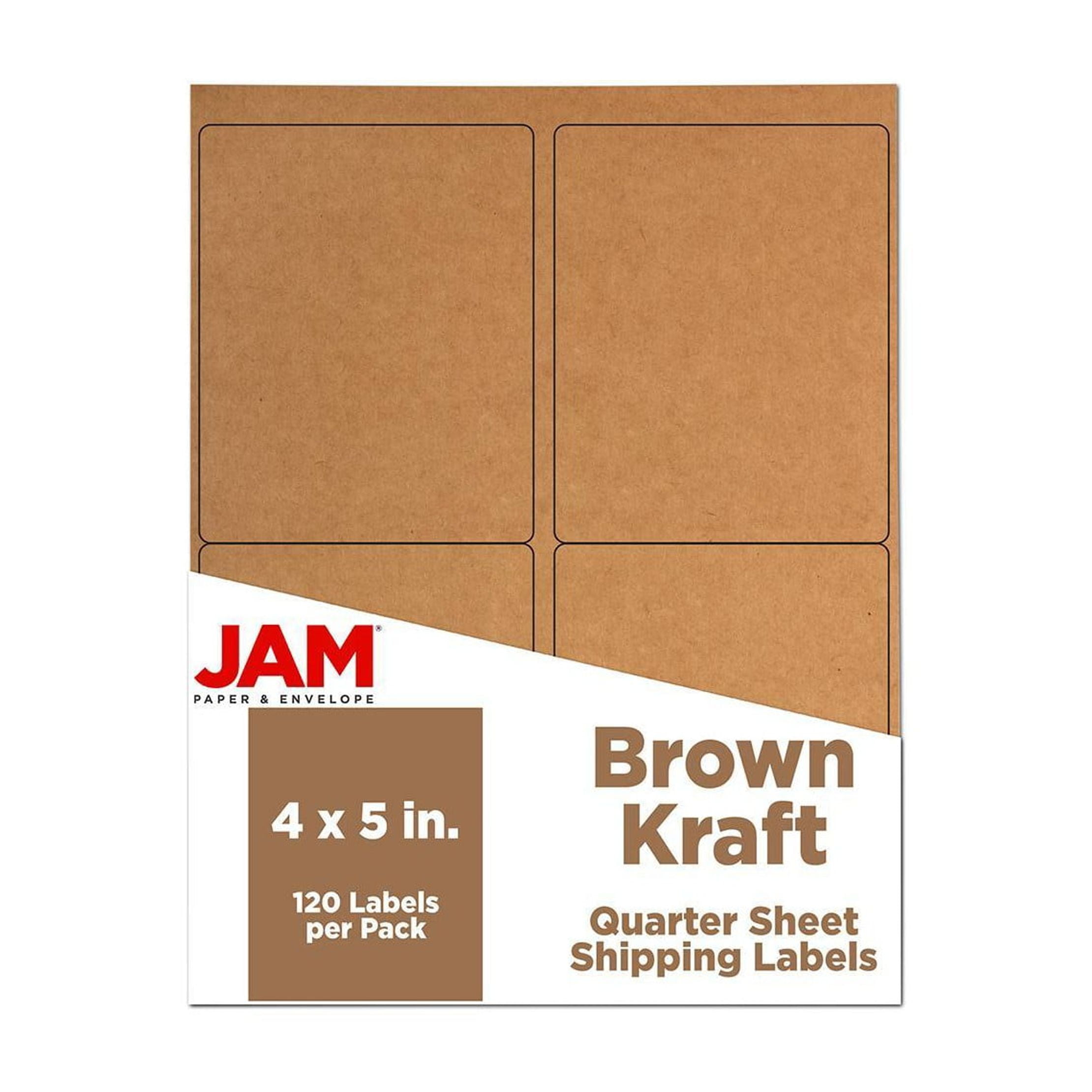 Shipping Labels 4" X 5" 120ct - Brown: Multipurpose Envelope Labels for ...