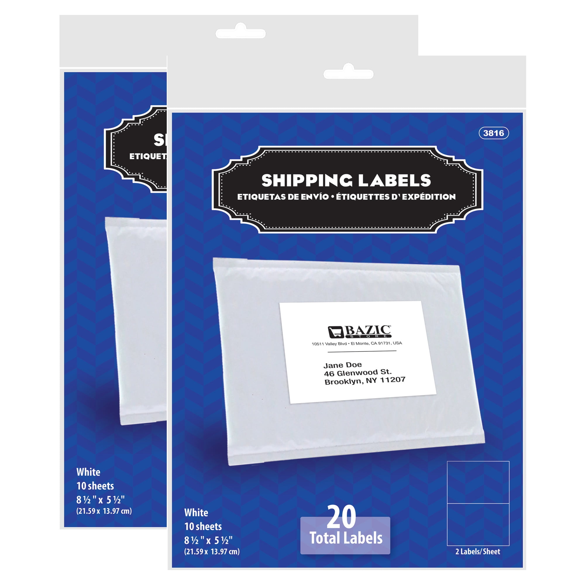 Shipping Labels Mailing Address Label for Laser & Inkjet Printer 8.5" X ...