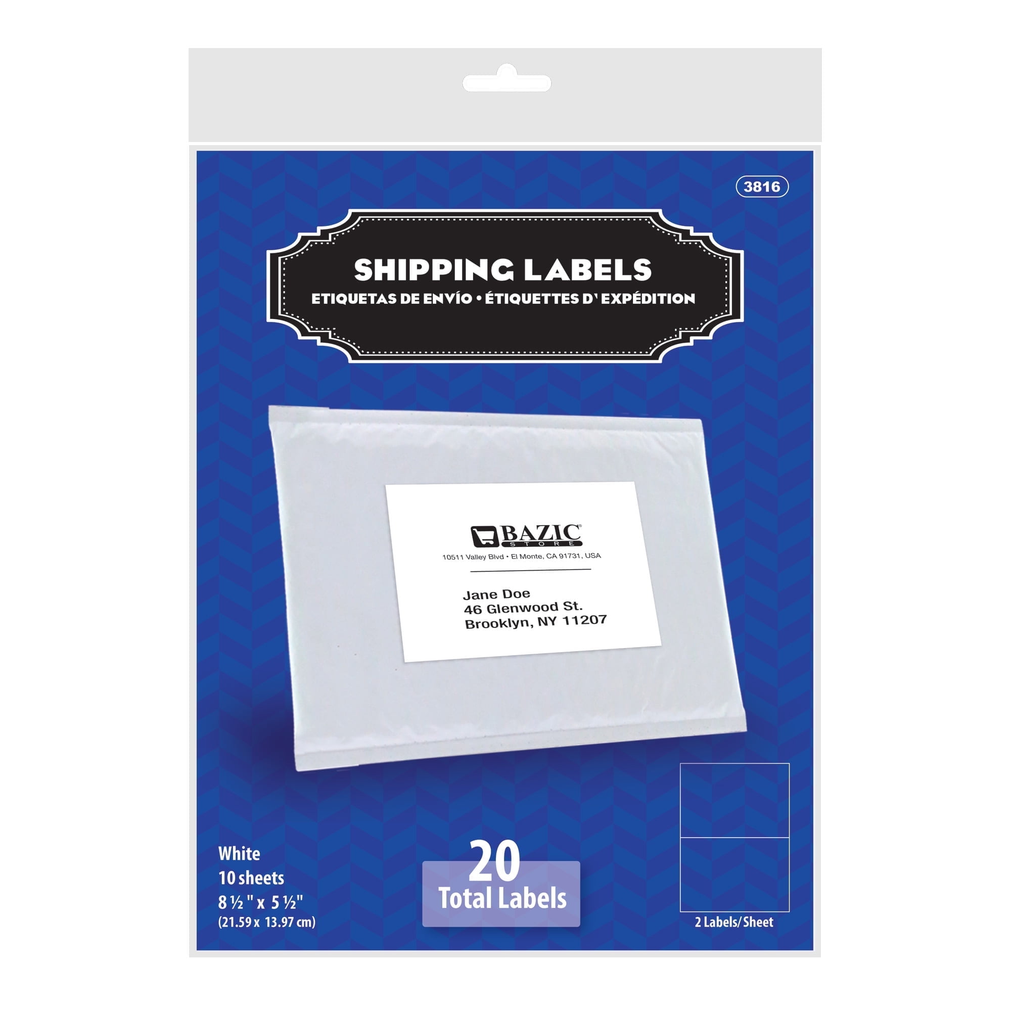 Shipping Labels Mailing Address Label for Laser & Inkjet Printer 8.5" X ...