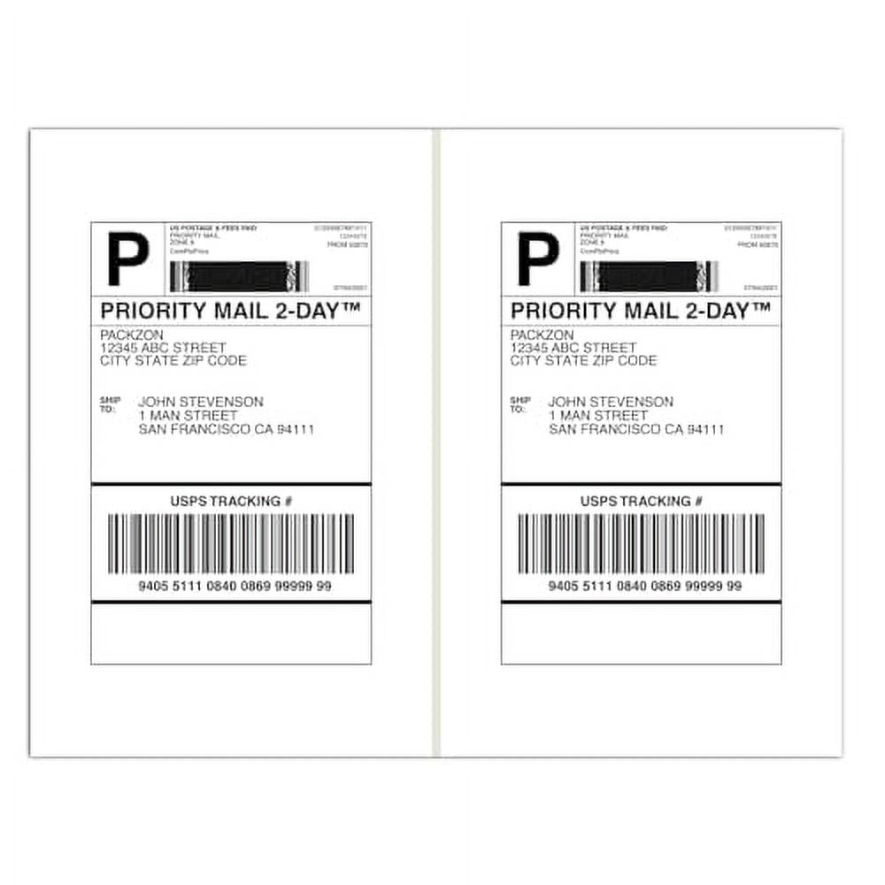 Shipping Labels with Self Adhesive, Square Corner, for Laser & Inkjet ...