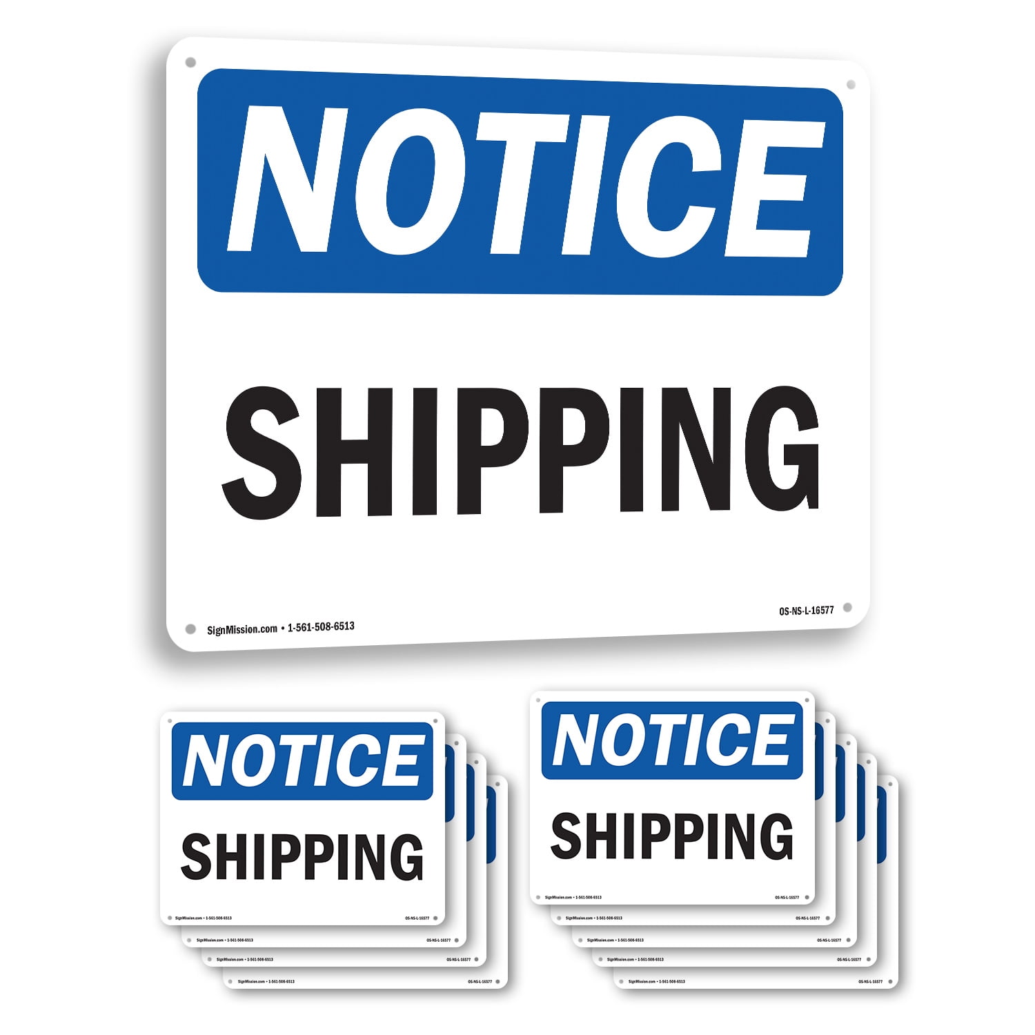 Shipping OSHA Notice Rigid Plastic Sign 24 Inch x 18 Inch - 10 Pack ...