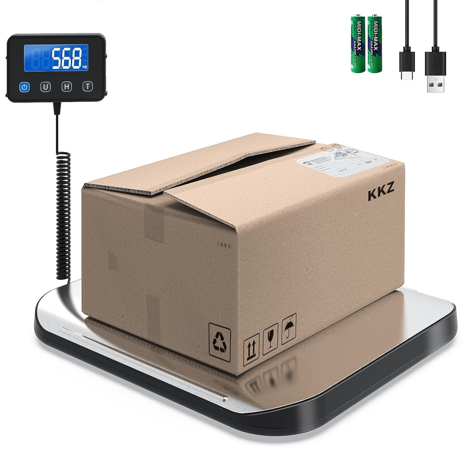 Shipping Scale, 440 LB Heavy Duty Postal Scale for Packages, Large ...