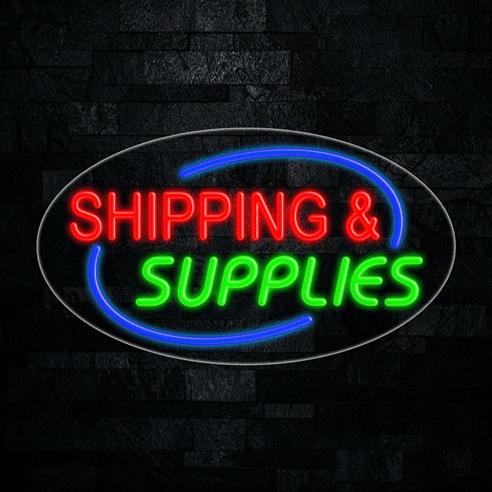 Shipping & Supplies LED Neon Sign 28"L x 16"H #34401 - Walmart.com