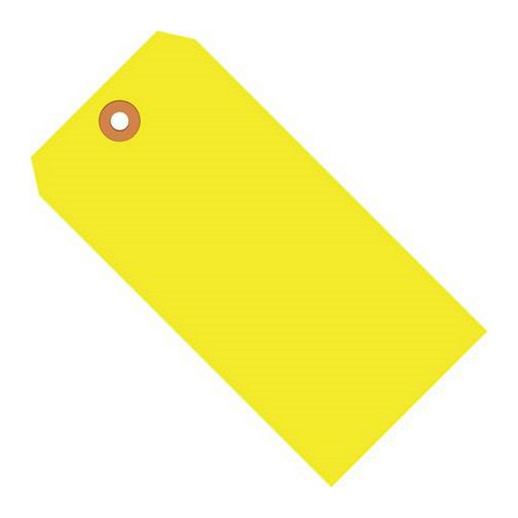 Shipping Tags Fluorescent Yellow 2 3/4" X 1 3/8" (1000 Per/Case ...