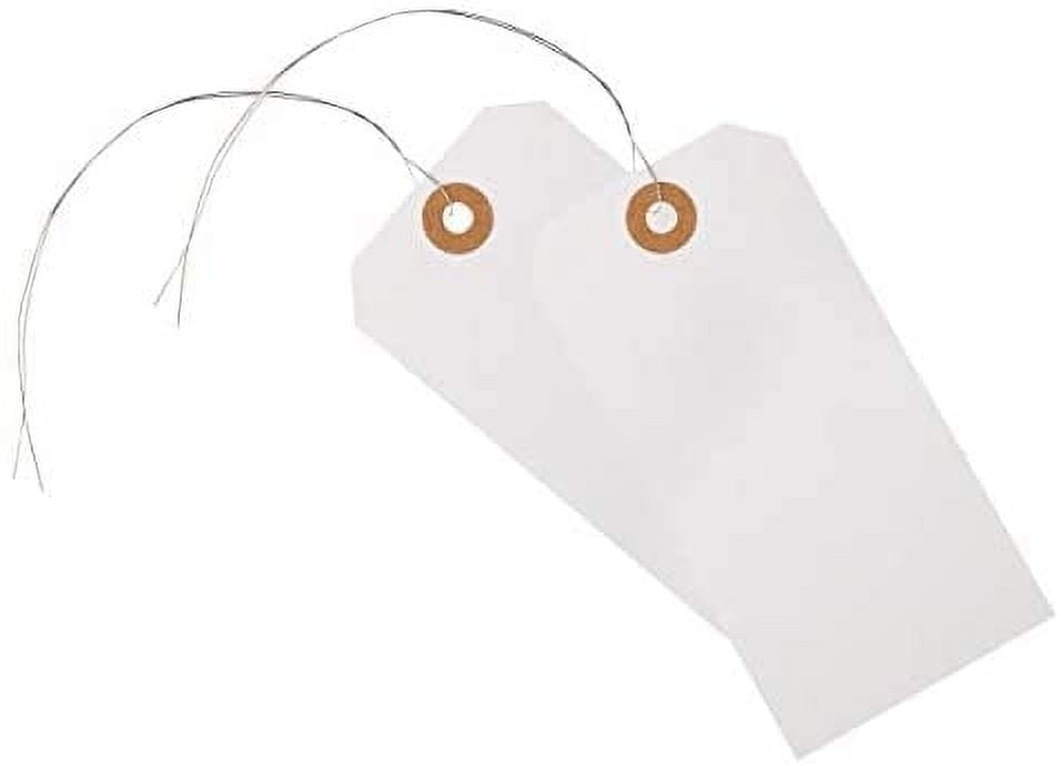Manila Shipping Tags with Wire for Marking and Retail, 4 3/4" x 2 3/8 ...