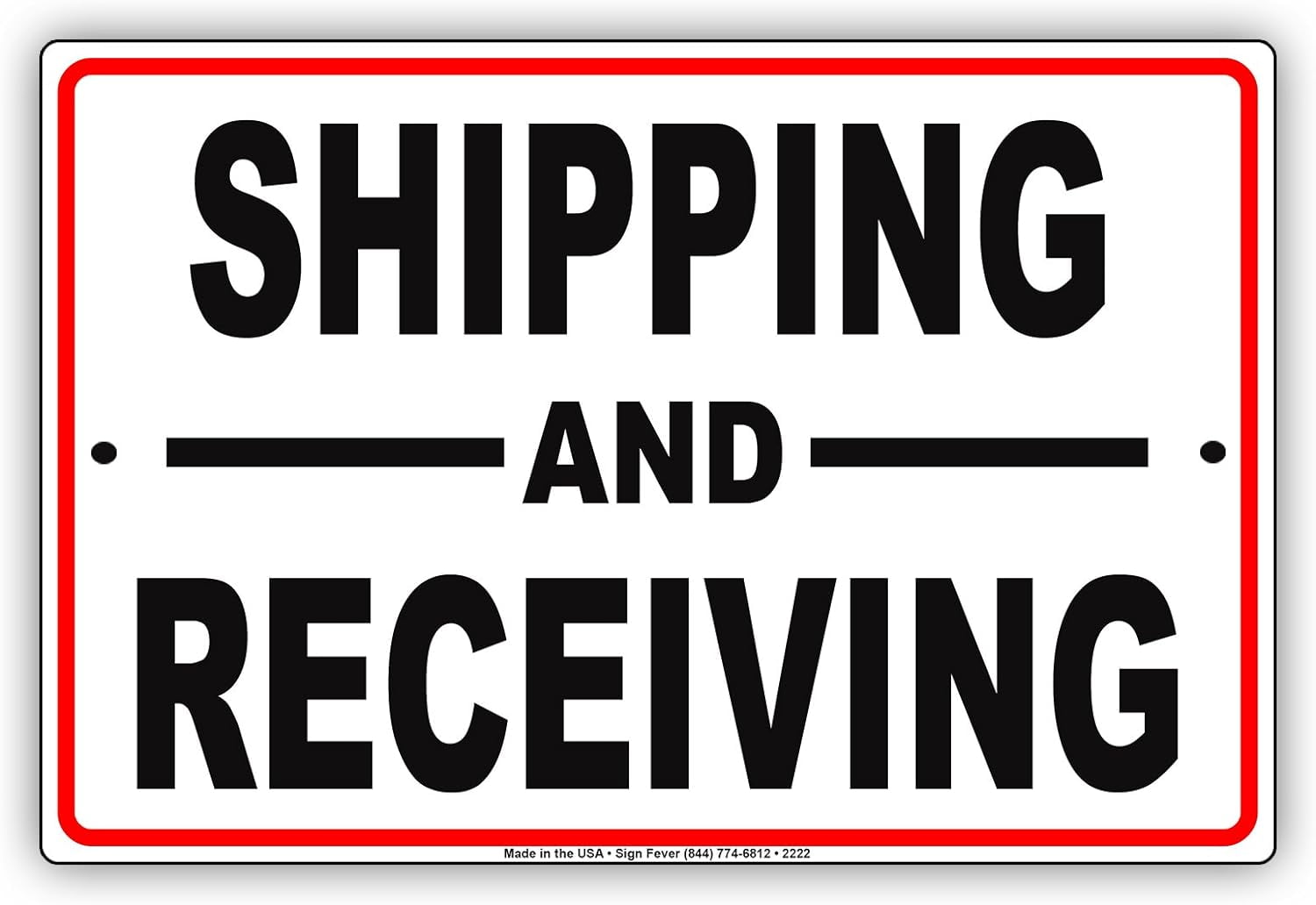 Shipping and Receiving Mail Drop Off Pick Up Dedicated Area Red Border ...