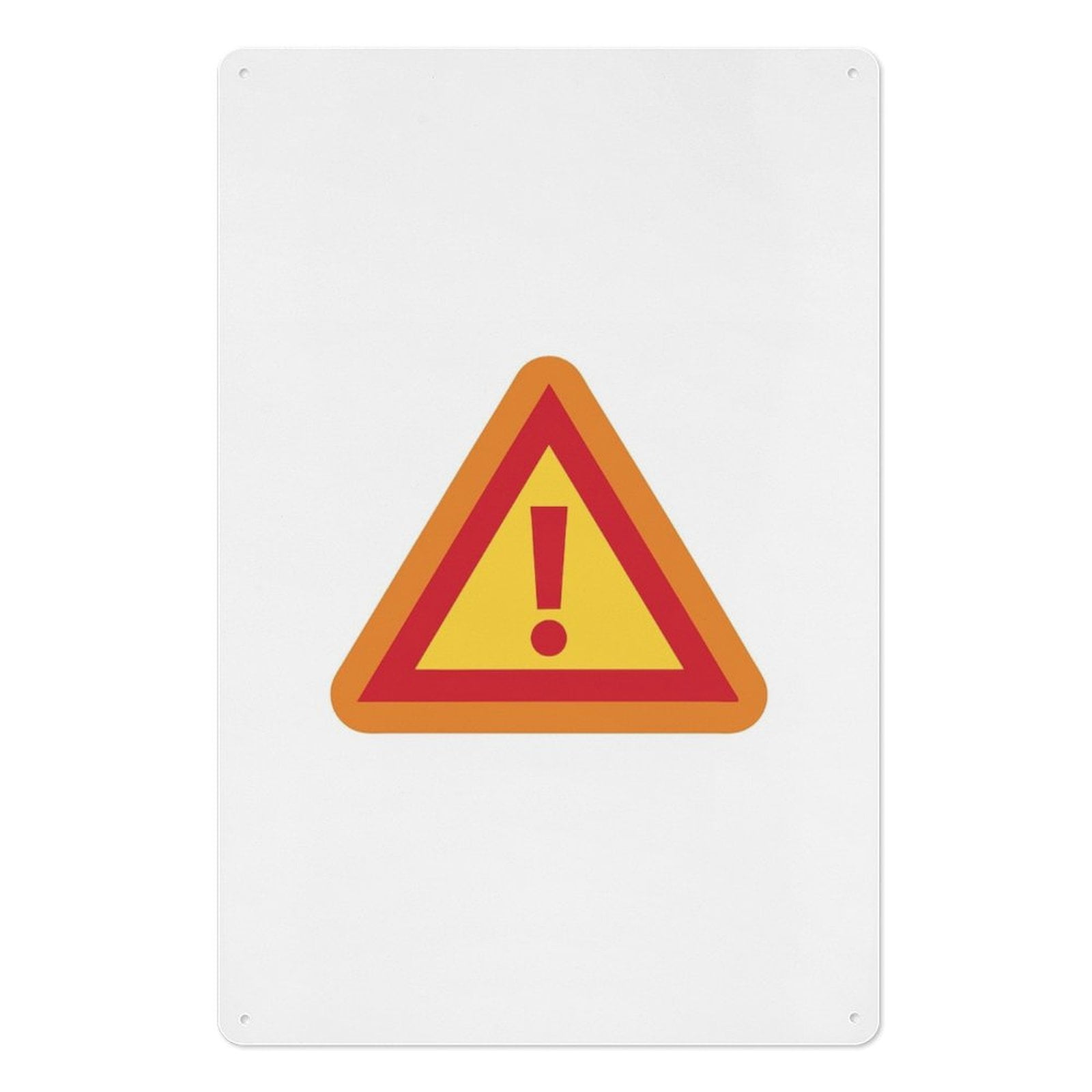 Vibrant Triangular Warning Sign with Gradient Edges Metal Tin Sign ...