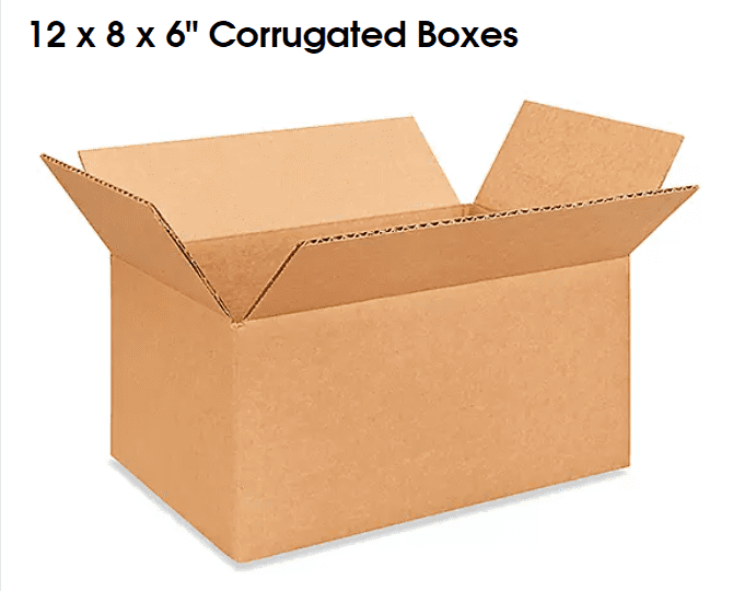 Shipping boxes 12 x 8 x 6" Corrugated Heavy Duty Boxes Pack of 25 ...