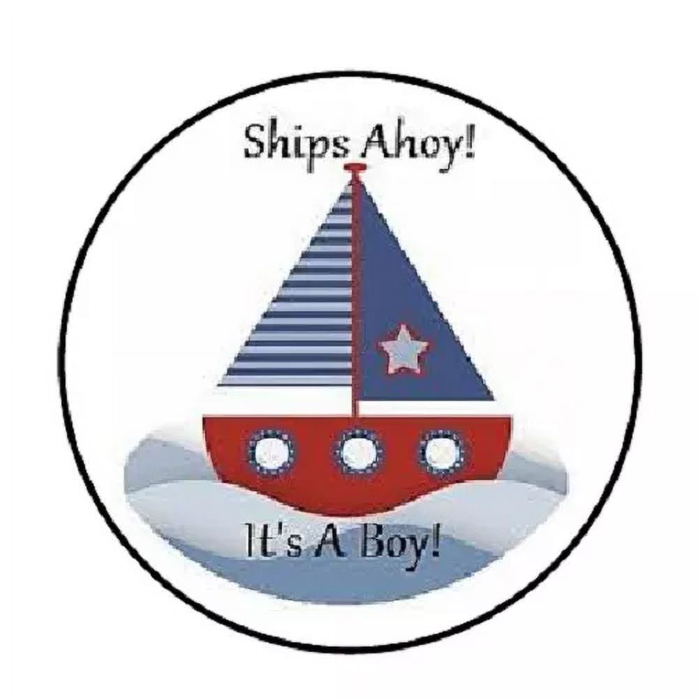 Ships Ahoy Its A Boy Sticker Phone Decal Water Bottle Stickers Car ...