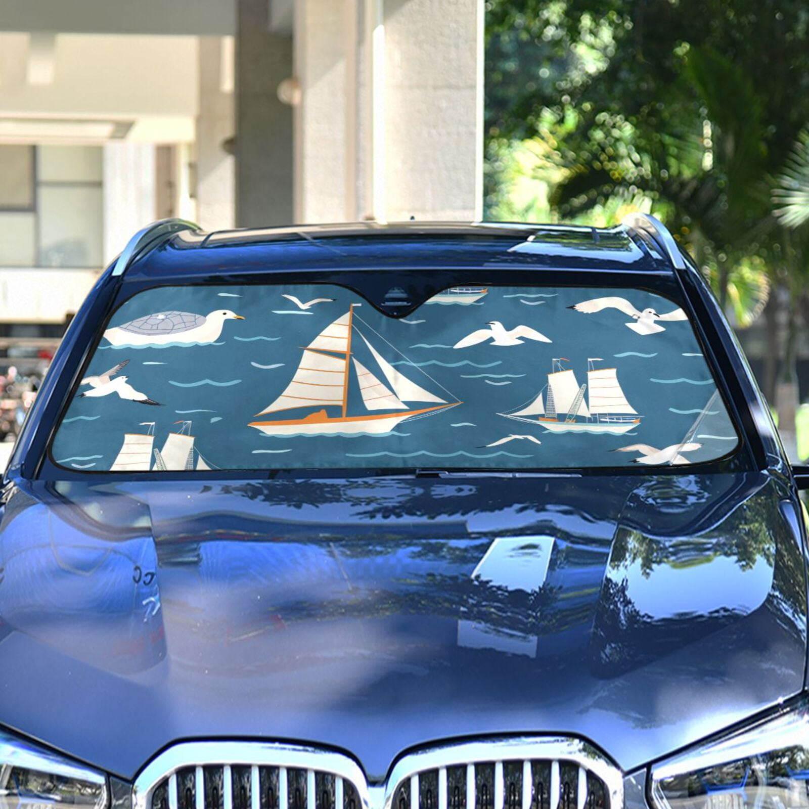 Ships with Birds Automotive Front Car Windshield Sun Shade Reflector ...